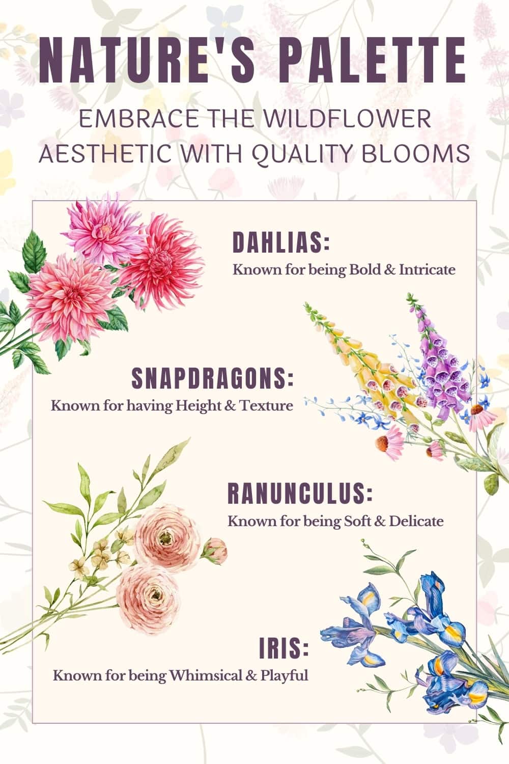 Organic Beauty: Discover the Charm of Wildflower-Inspired Florals ...